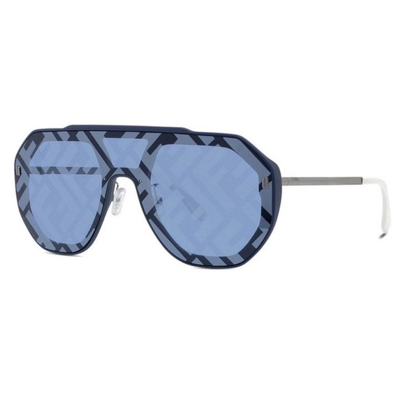 Fendi | Accessories | Fendi Silverblue Monogrammed Unisex Sunglasses ...